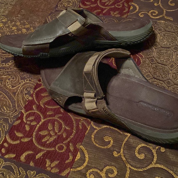 Merrell | Shoes | Merrell Leather Slides | Poshmark
